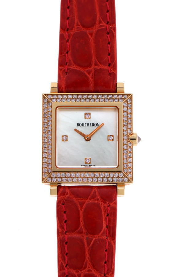 BOUCHERON ブシュロン ディアマン ダイヤ クォーツ - 750PG レディース 時計 2210048 – イトウ質店オンラインショップ